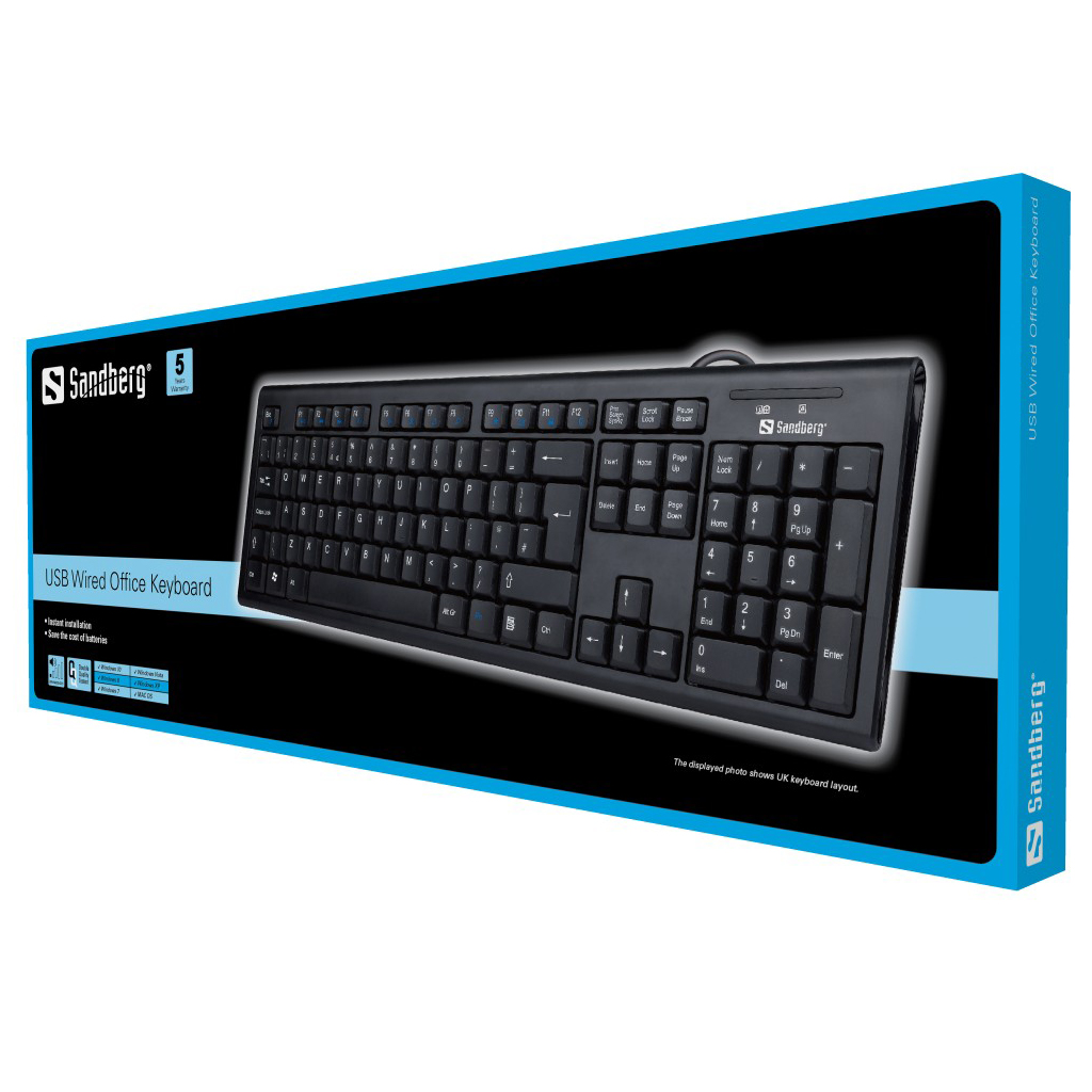 Keyboard Sandberg USB with Icelandic Keyboard Layout - Computer.is