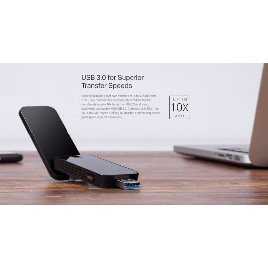 Netkort TP-Link USB WiFi-AC ARCHER T4U V3 1300M - Computer.is